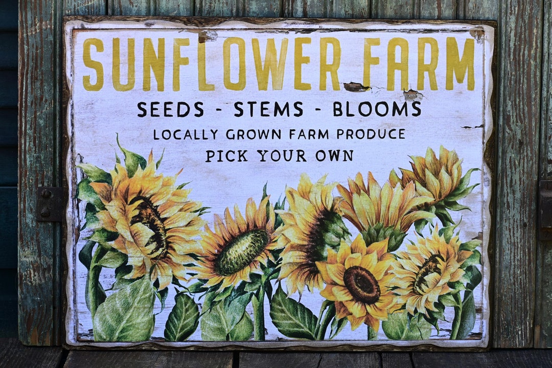 Rustic Sunflower Wooden Sign - Etsy