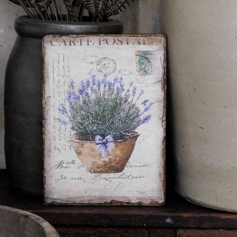 Lavender Wooden Plaque - Etsy