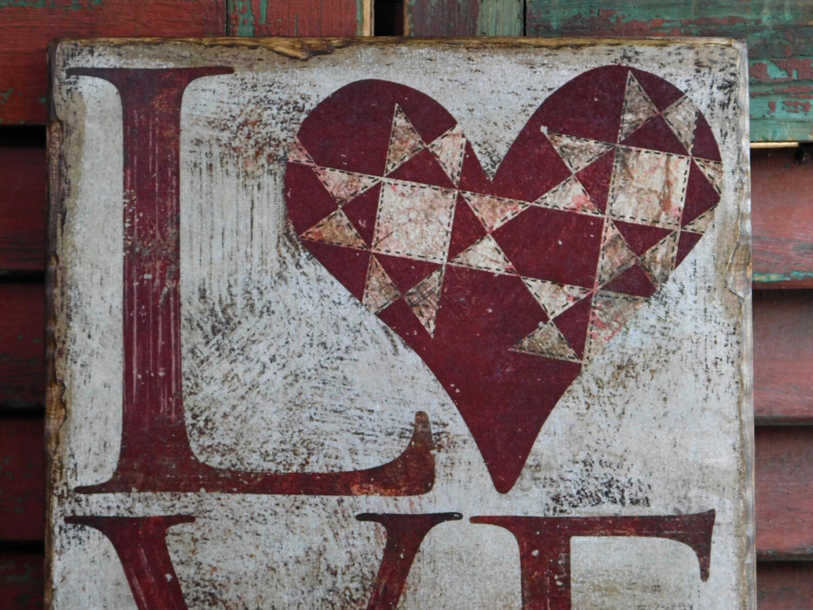 Primitive Valentine Decor Love Sign Art Wall Hanging - Etsy