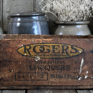 Antique Varnish Wooden Crate Box Rogers Brushing Lacquers - Etsy