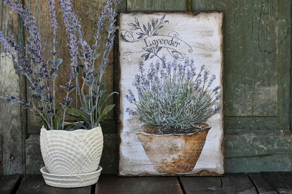 Handmade Rustic Lavender Wooden Sign - Etsy