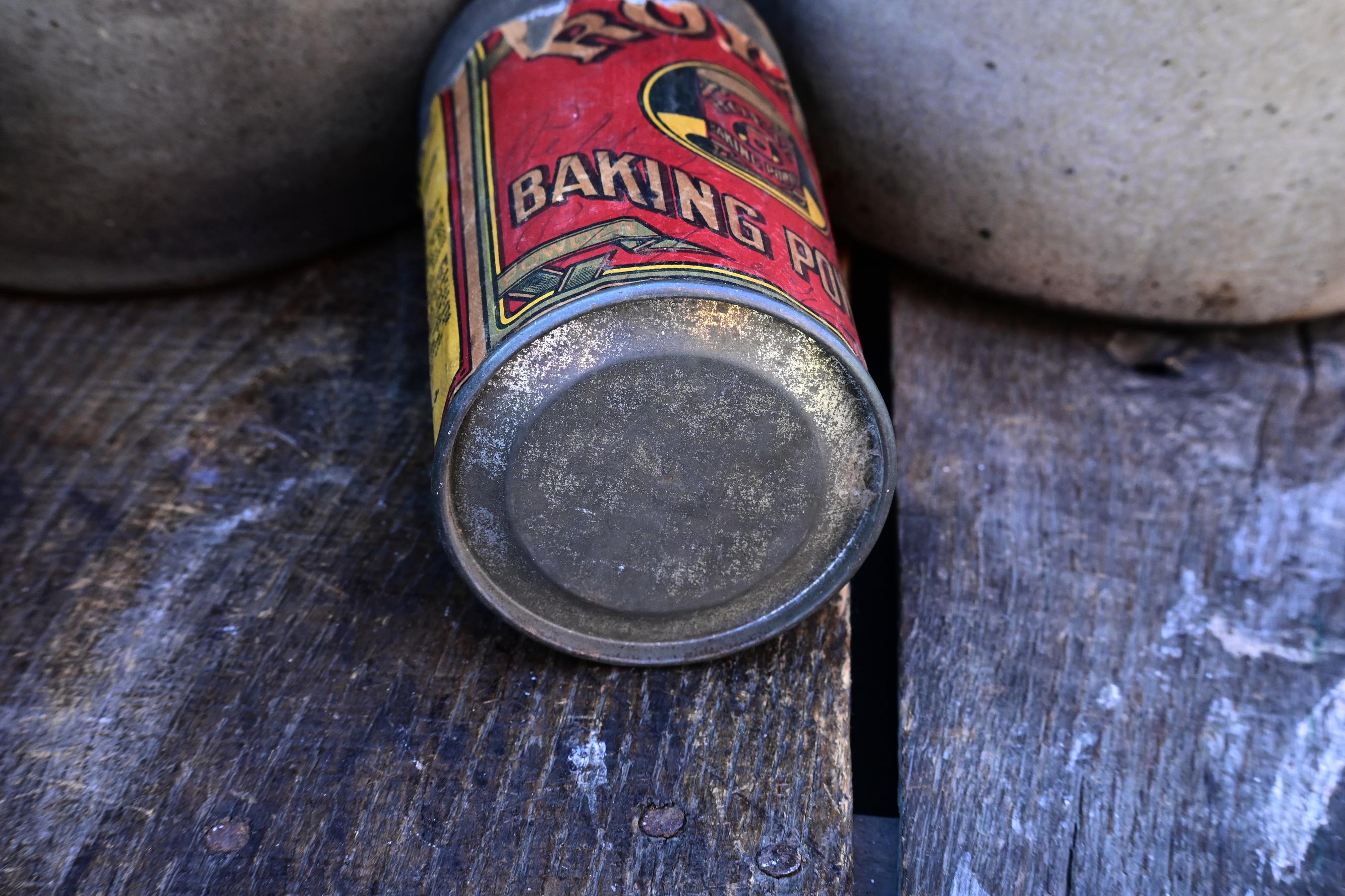 Antique Early Royal Baking Powder Tin Can, Red Paper Label Spice Tin, 6 ...