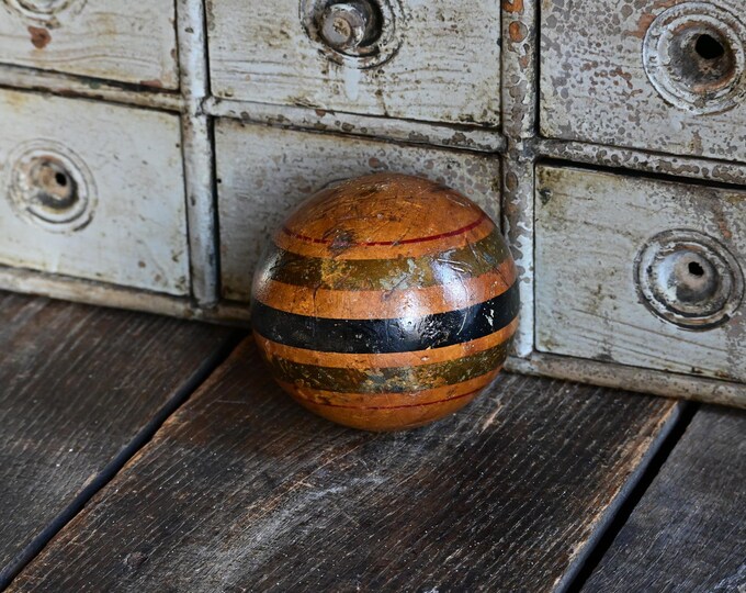 Unusual Antique Wooden Croquet Ball With Stripes - Etsy