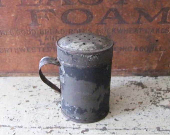 Antique Tinware Shaker Sugar Salt Tin - Etsy