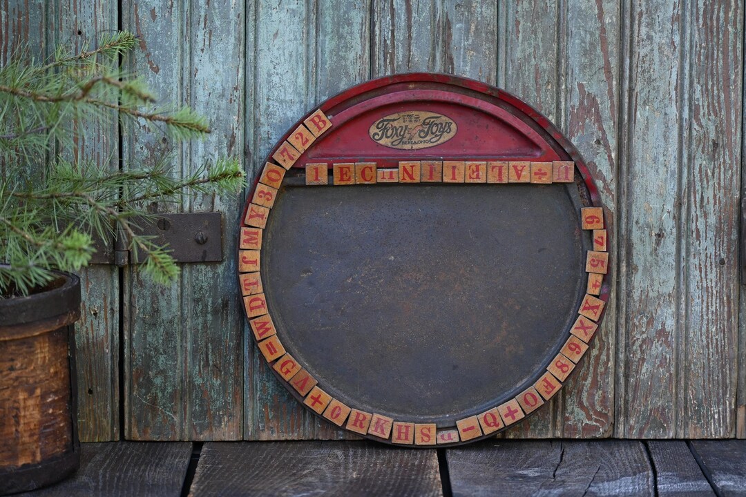 Antique Foxy Toy Alphabet Chalkboard - Etsy