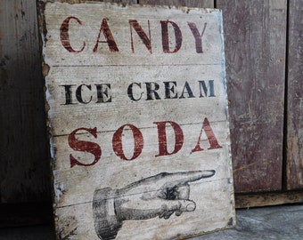 Antique Ice Sign - Etsy
