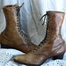 Antique Brown Leather High Top Lace up Boots - Etsy