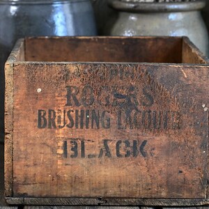 Antique Varnish Wooden Crate Box Rogers Brushing Lacquers - Etsy