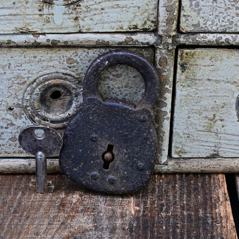 Antique Padlock - Etsy