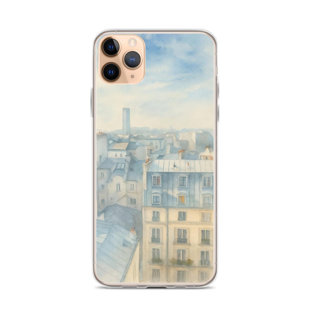 Parisian Style Paris Buildings Themed Watercolour Phone Case for iPhone ...