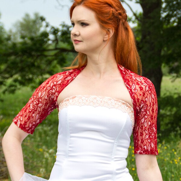 Red Shrug - Etsy