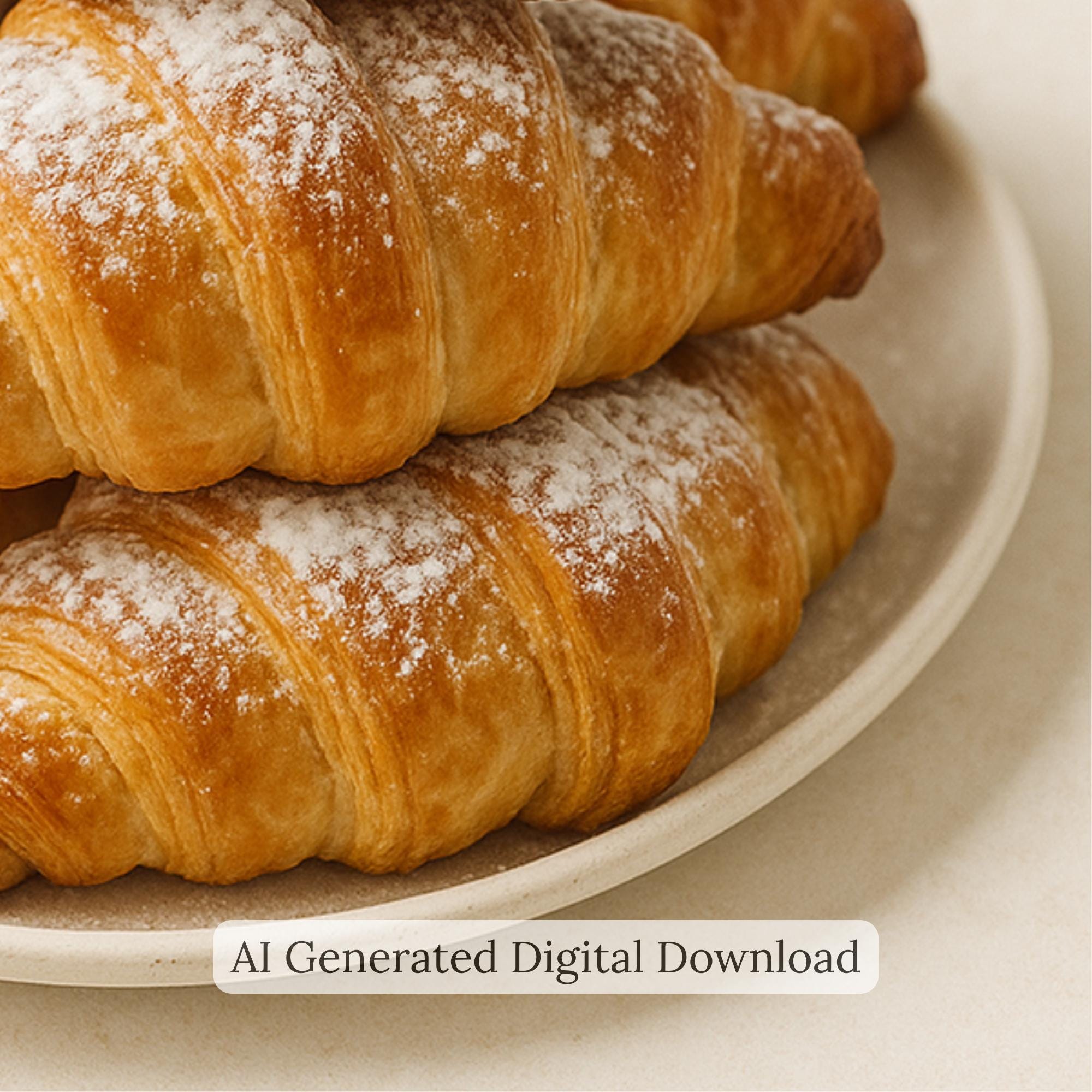 Fresh Croissants Food Photography | Bakery Branding Image | Cafe Menu ...