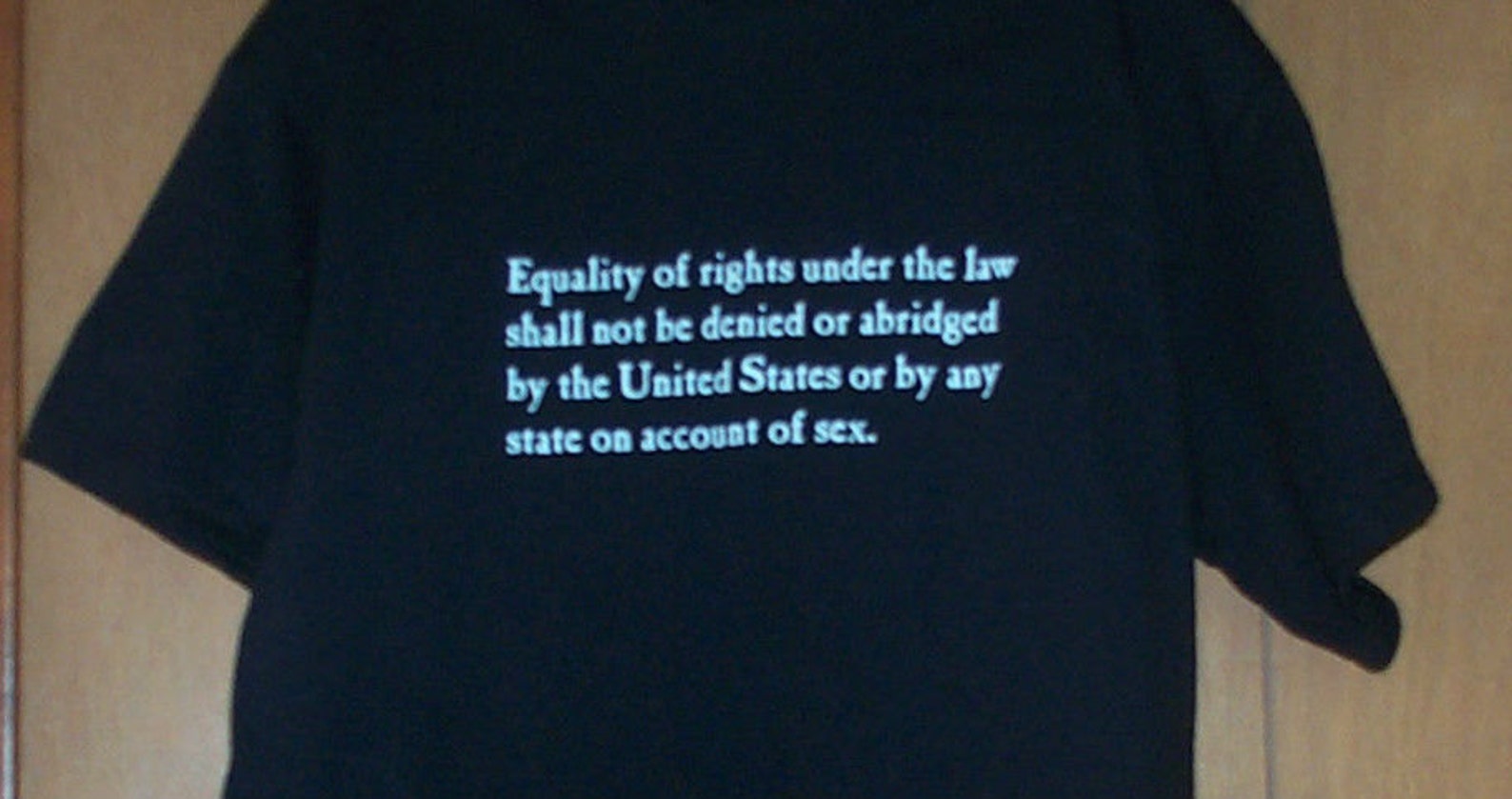 Equal Rights Amendment T-shirt White on Black Unisex Sizes - Etsy