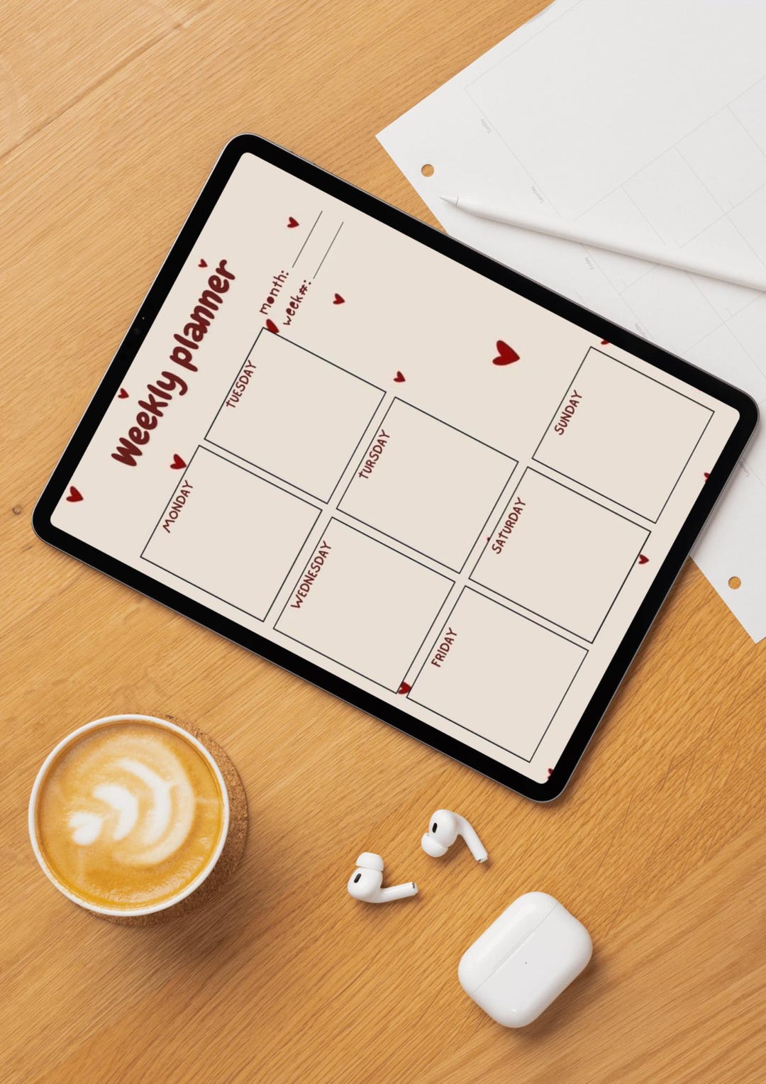 Weekly Planner Printable Minimalist Schedule Template, Digital Download ...