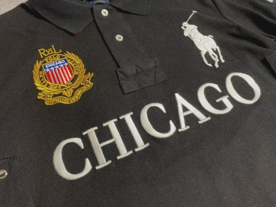 Polo Ralph Lauren Polo T-shirt Chicago USA #3 Big Pony Luxury PRL Chief ...