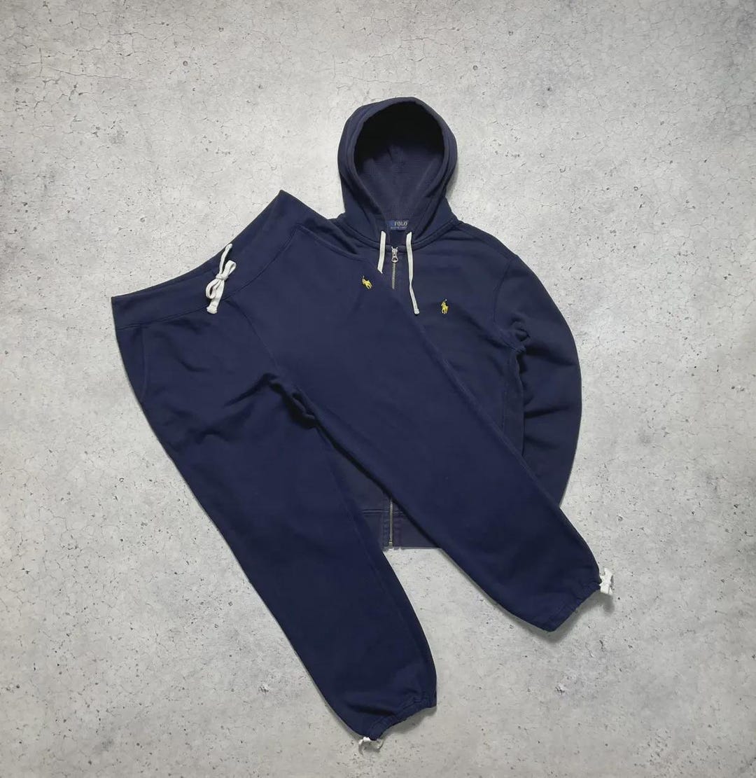 Vintage Hype Track Suit Polo Ralph Lauren Pants Zip Hoodie - Etsy