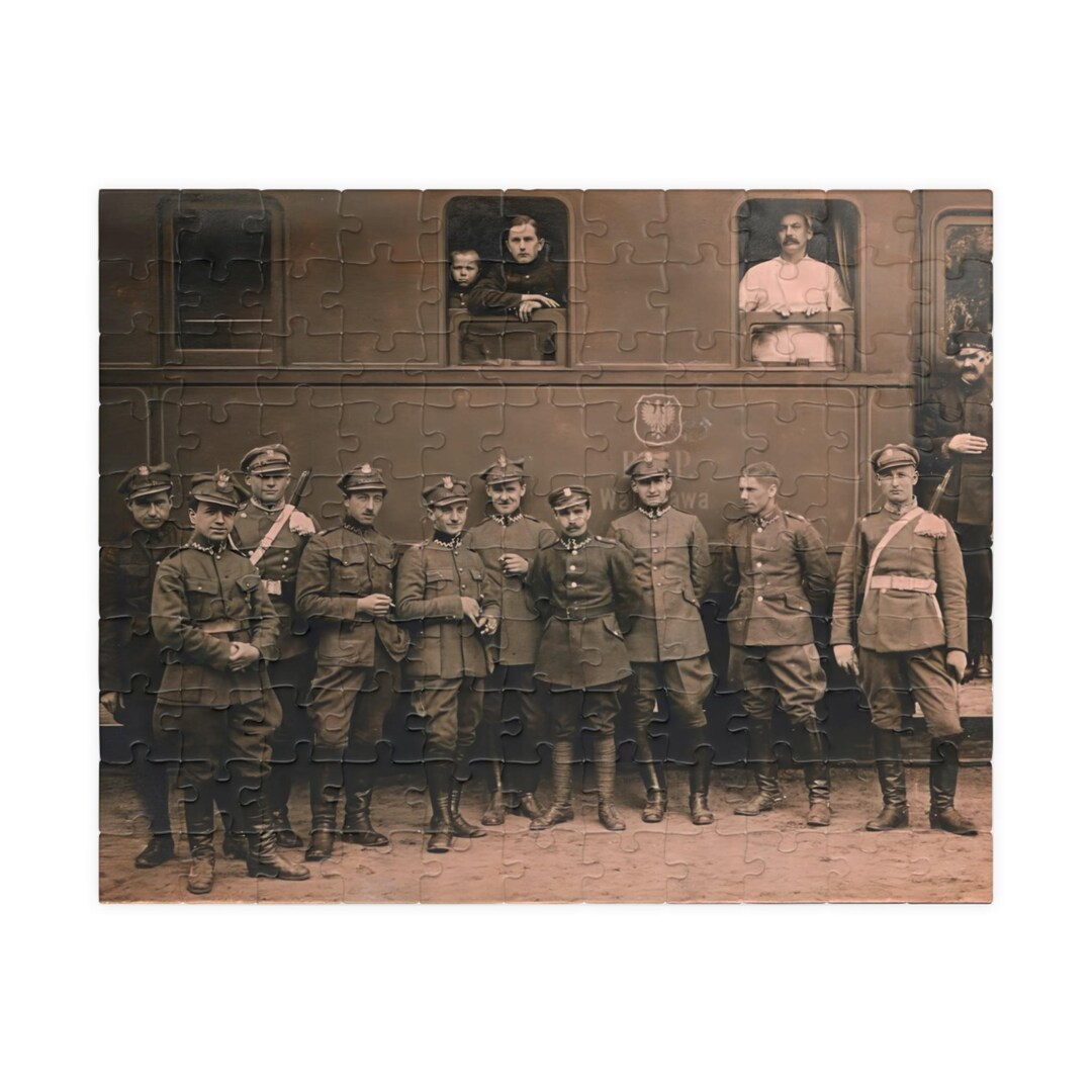 Vintage WWI Soldiers Puzzle Restored Historical Military Photo Jigsaw ...