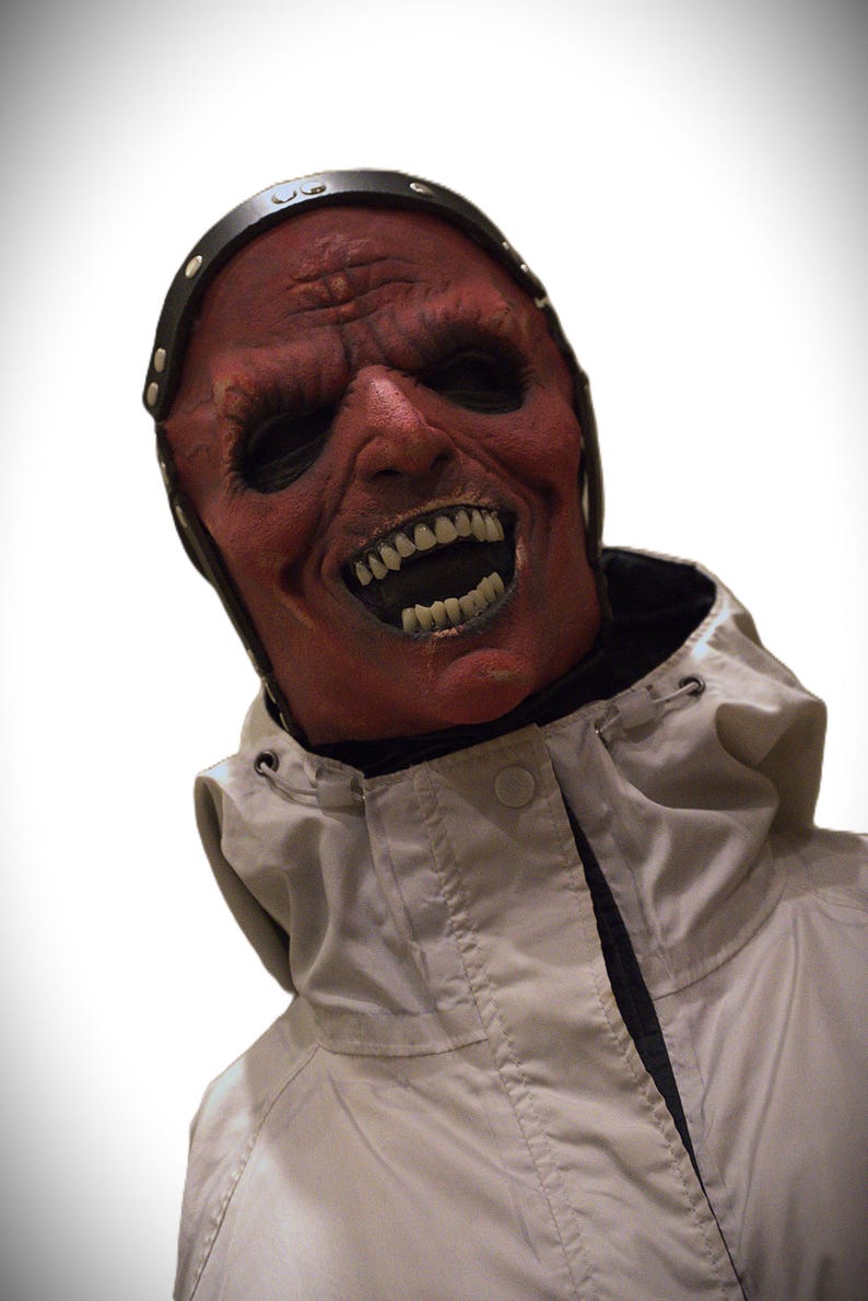 Handmade Devil Vamp Mask With Slipknot Leather Straps | 1 of 1 Horror ...
