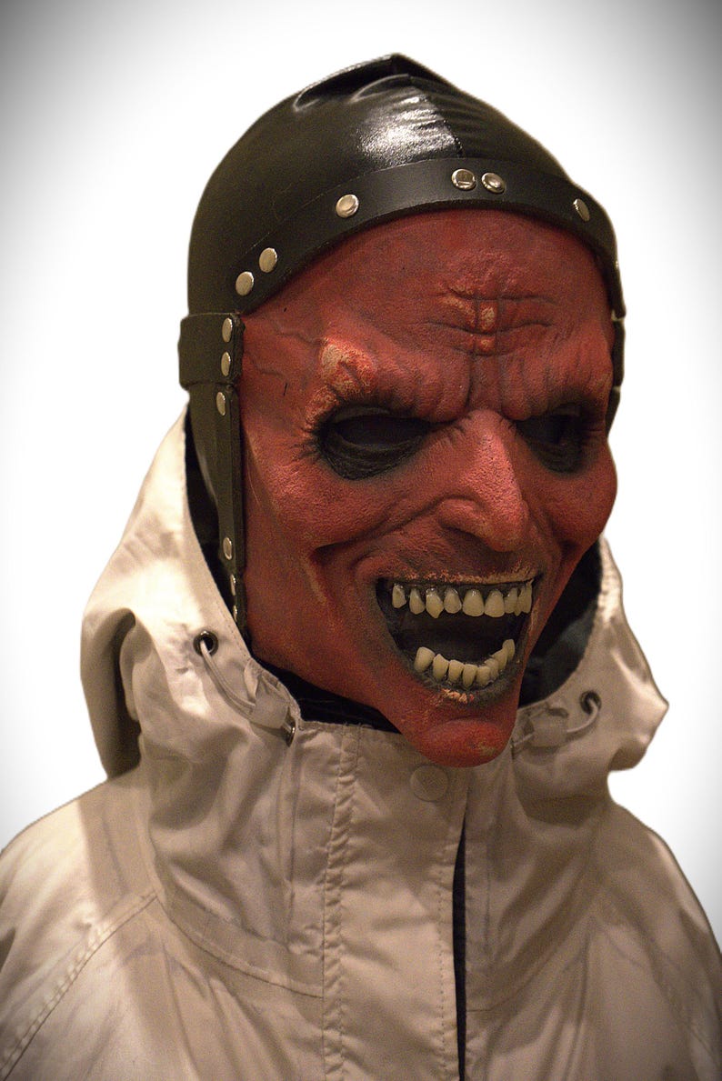 Handmade Devil Vamp Mask With Slipknot Leather Straps | 1 of 1 Horror ...