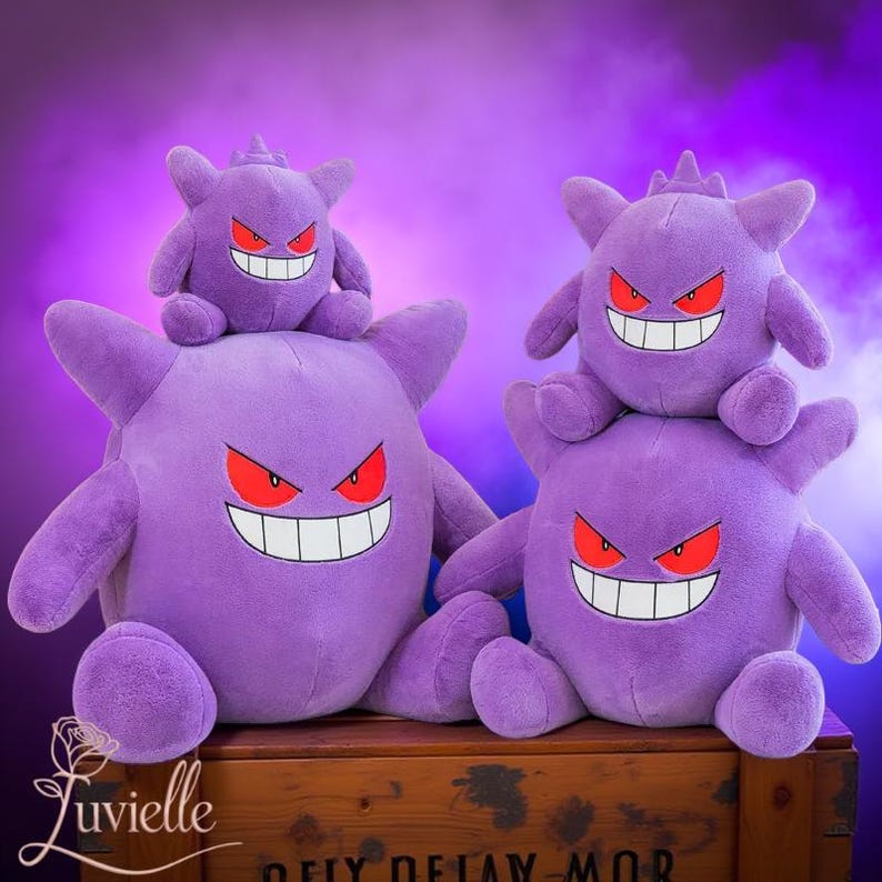 Kawaii Gengar Plush Set – Soft Pokémon Plushies in Multiple Sizes - Etsy