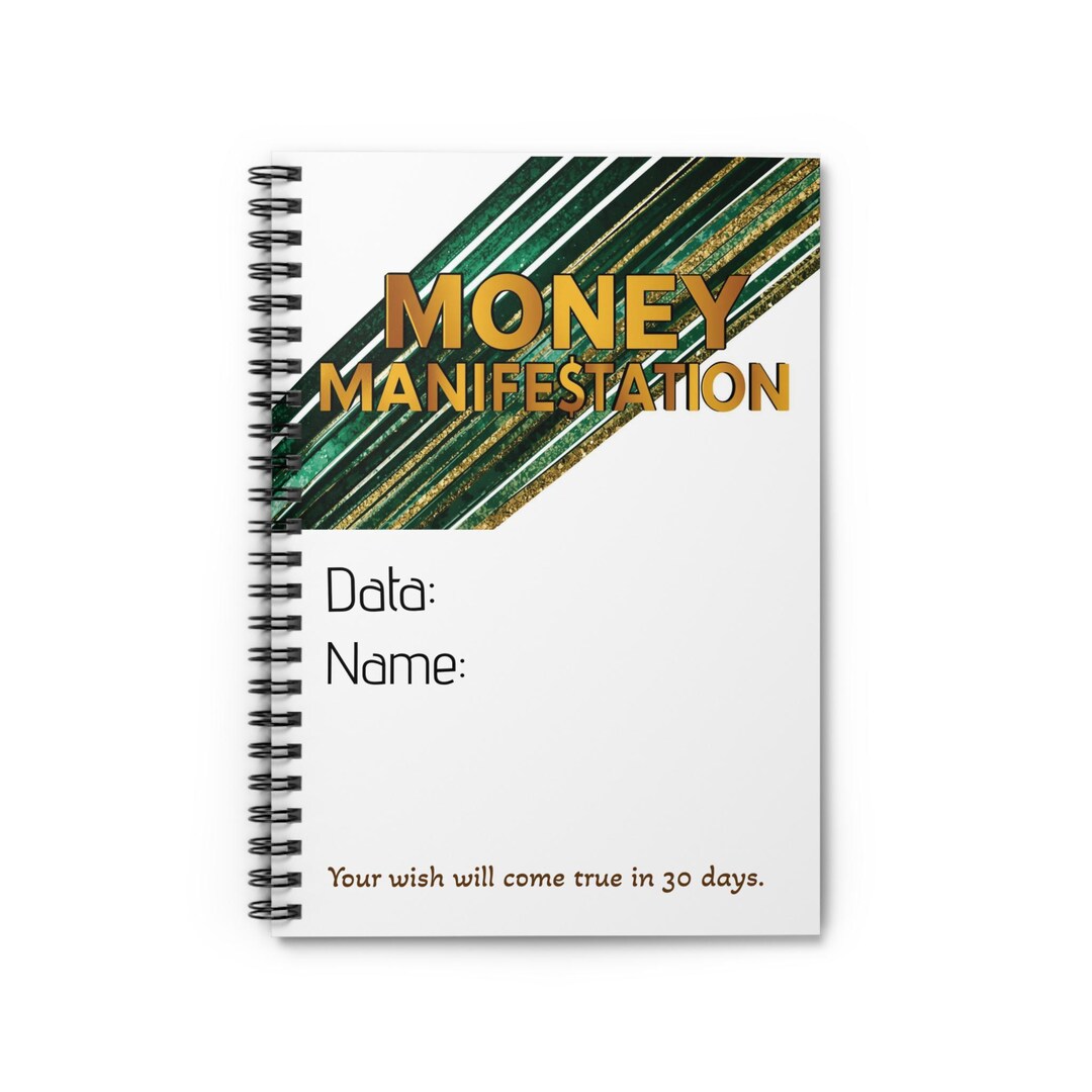Money Manifestation Spiral Notebook: Goal Setting Planner - Etsy
