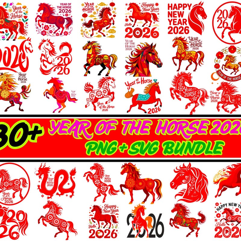 Year of Horse Stickers - Etsy