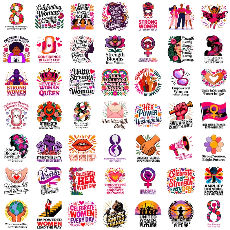 Empowering Women Quotes PNG Bundle | Inspirational and Motivational ...
