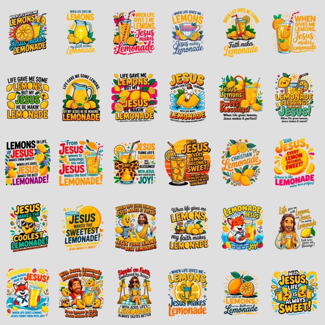 30+ Christian Lemonade PNG & SVG Bundle | Jesus Quote Shirt | Faith ...