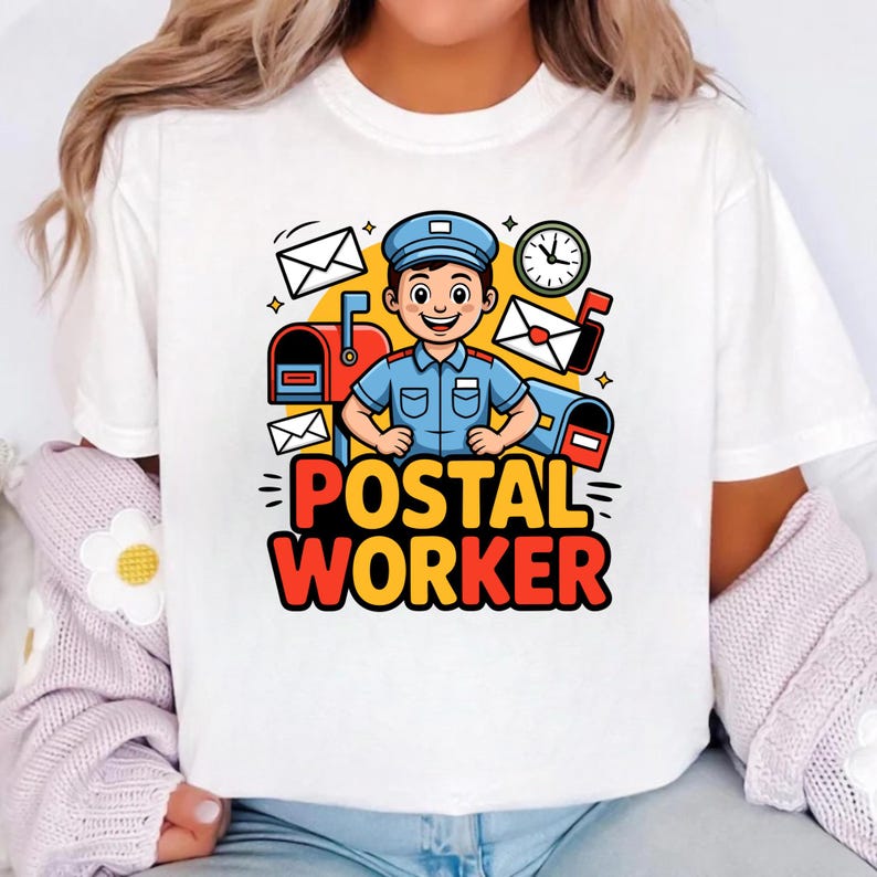 Postal Worker Clipart: Funny Mail Carrier PNG SVG Bundle (digital ...