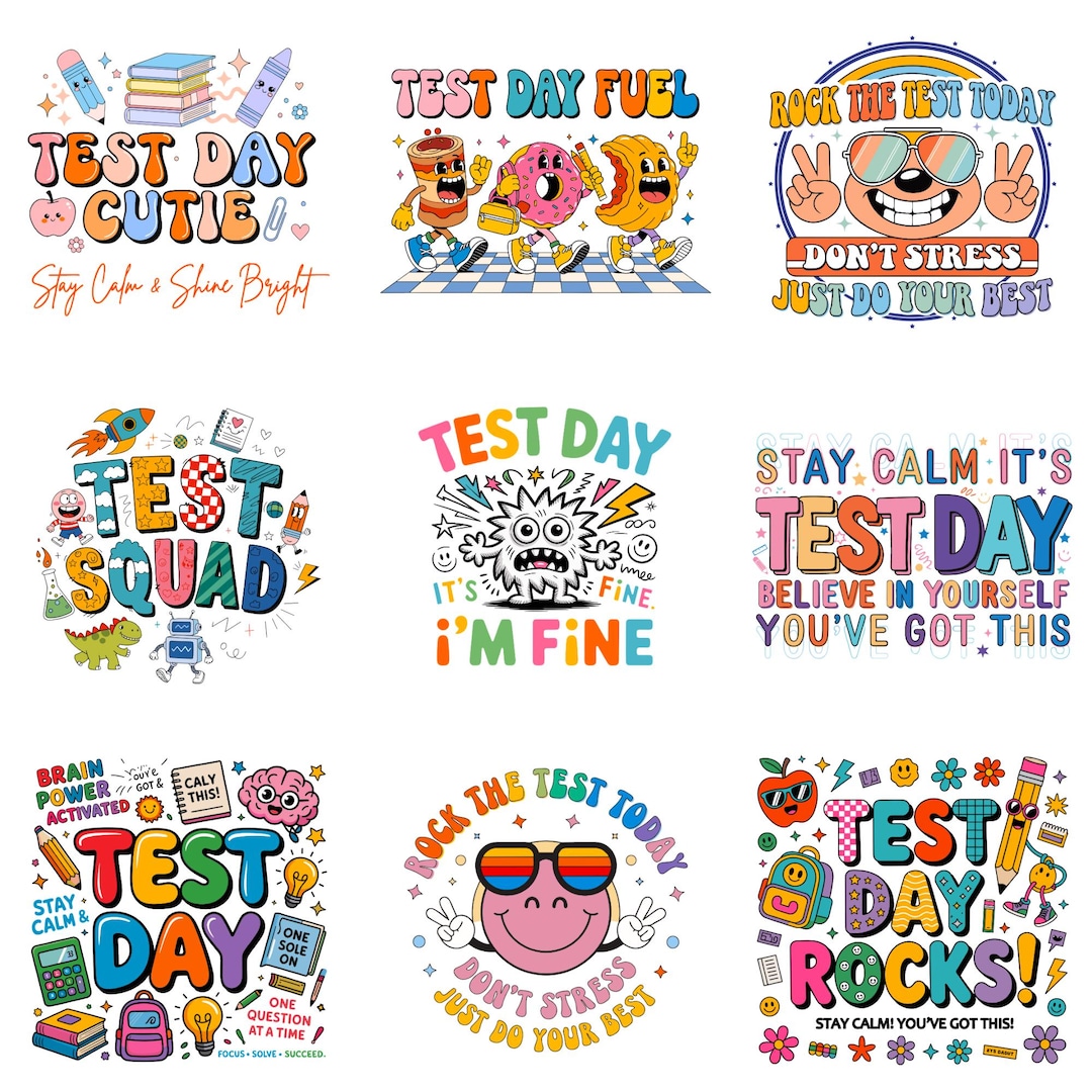 Test Day Graphic Pack | You Got This Quote | State Testing Sublimation ...