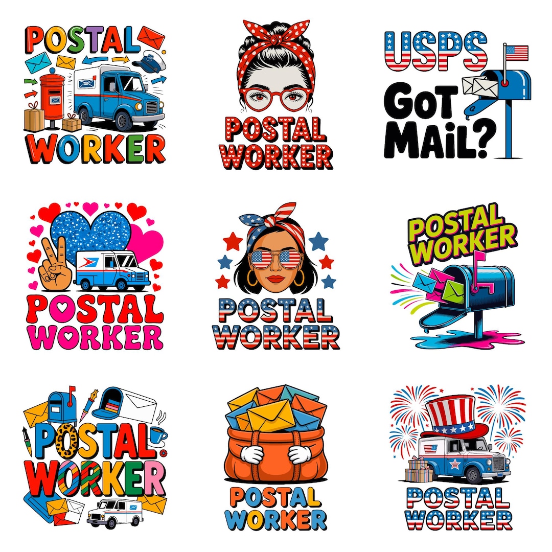 Postal Worker PNG + SVG Bundle | Delivery Driver | Mail Carrier | Usps ...