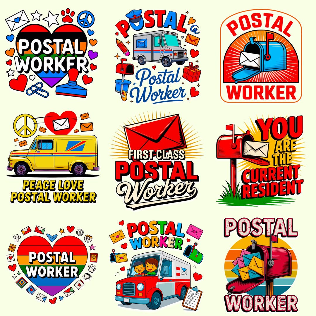 Postal Worker T-shirt Designs: Funny Mail Carrier Graphics (digital ...