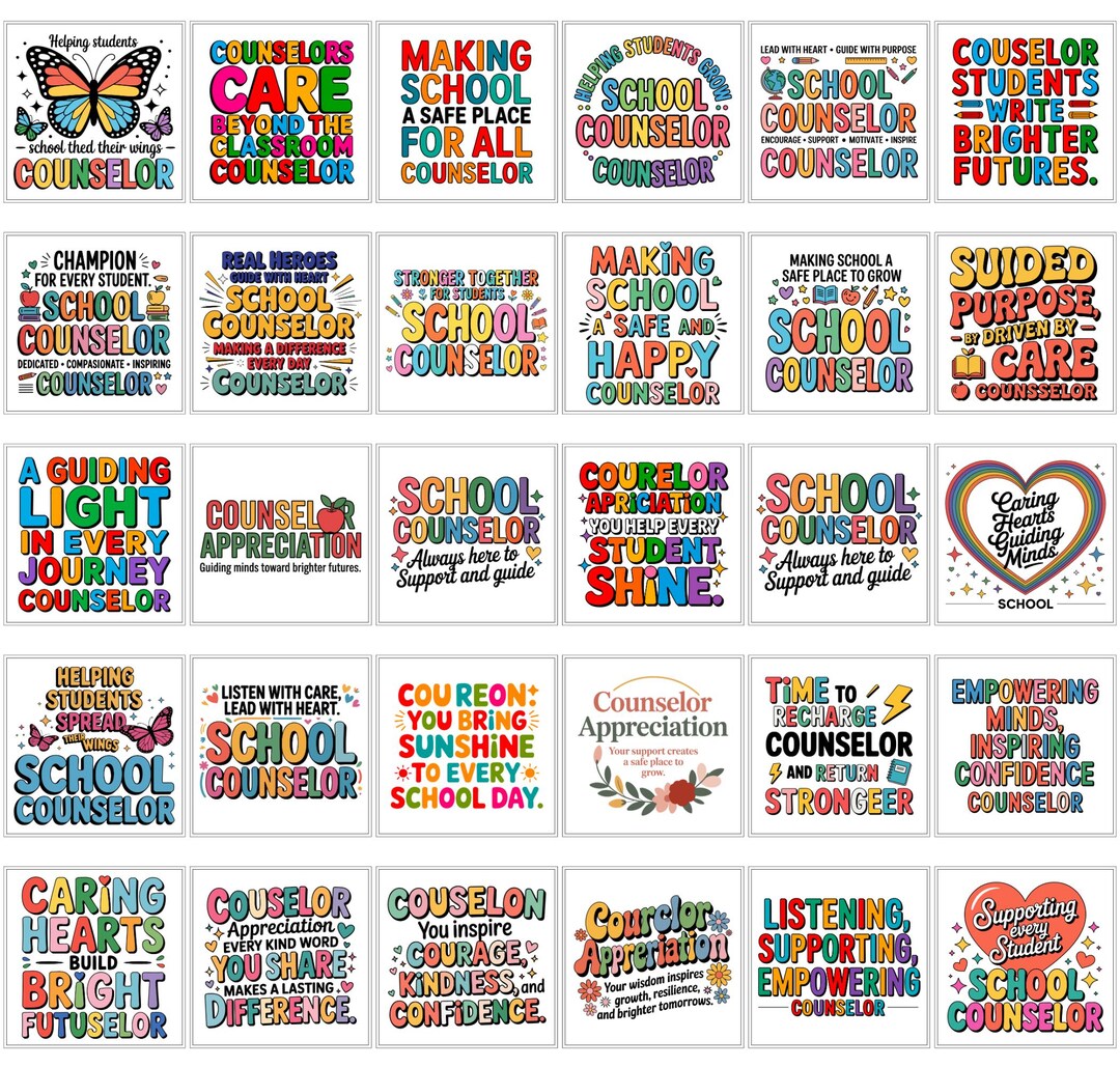 School Counselor PNG Bundle | Retro Groovy & Coquette Bow Designs ...