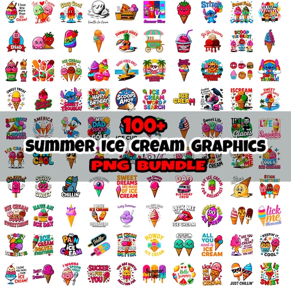 Ice Cream Graphics - Etsy