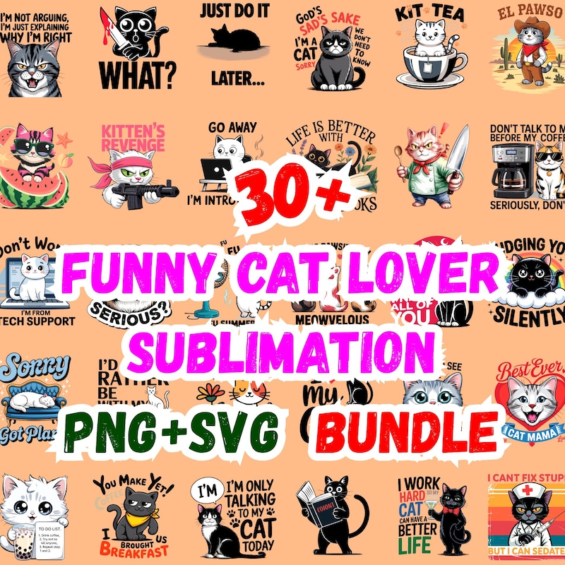 Funny Cat Quotes Svg - Etsy