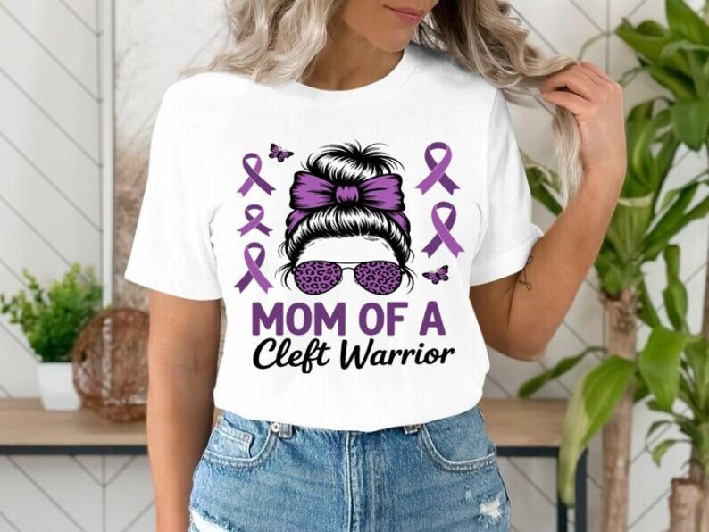 Cleft & Craniofacial Awareness PNG SVG Bundle: Purple Ribbon Clipart ...