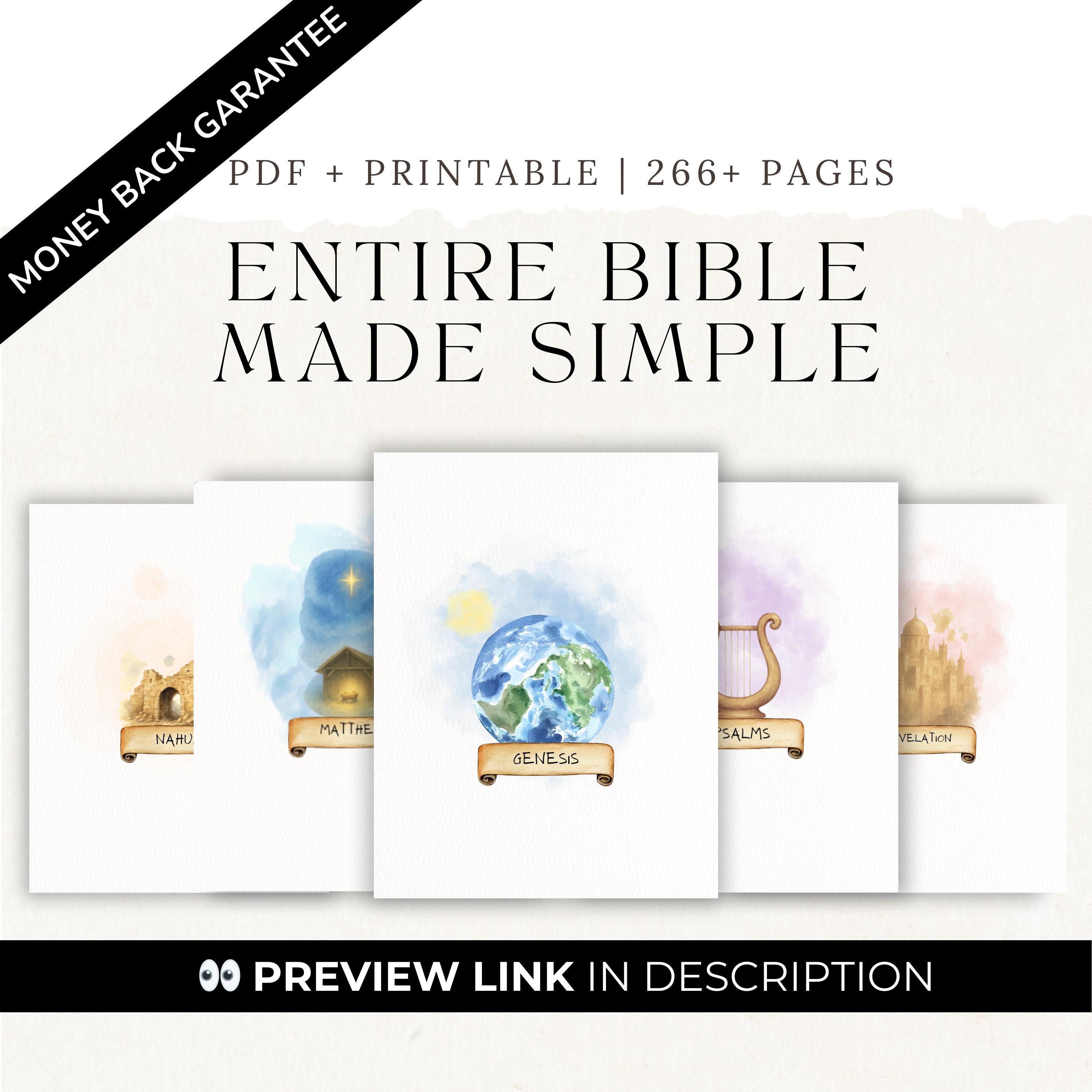 Entire Bible Made Simple Bible Study Guide, Download PDF, Printable for ...