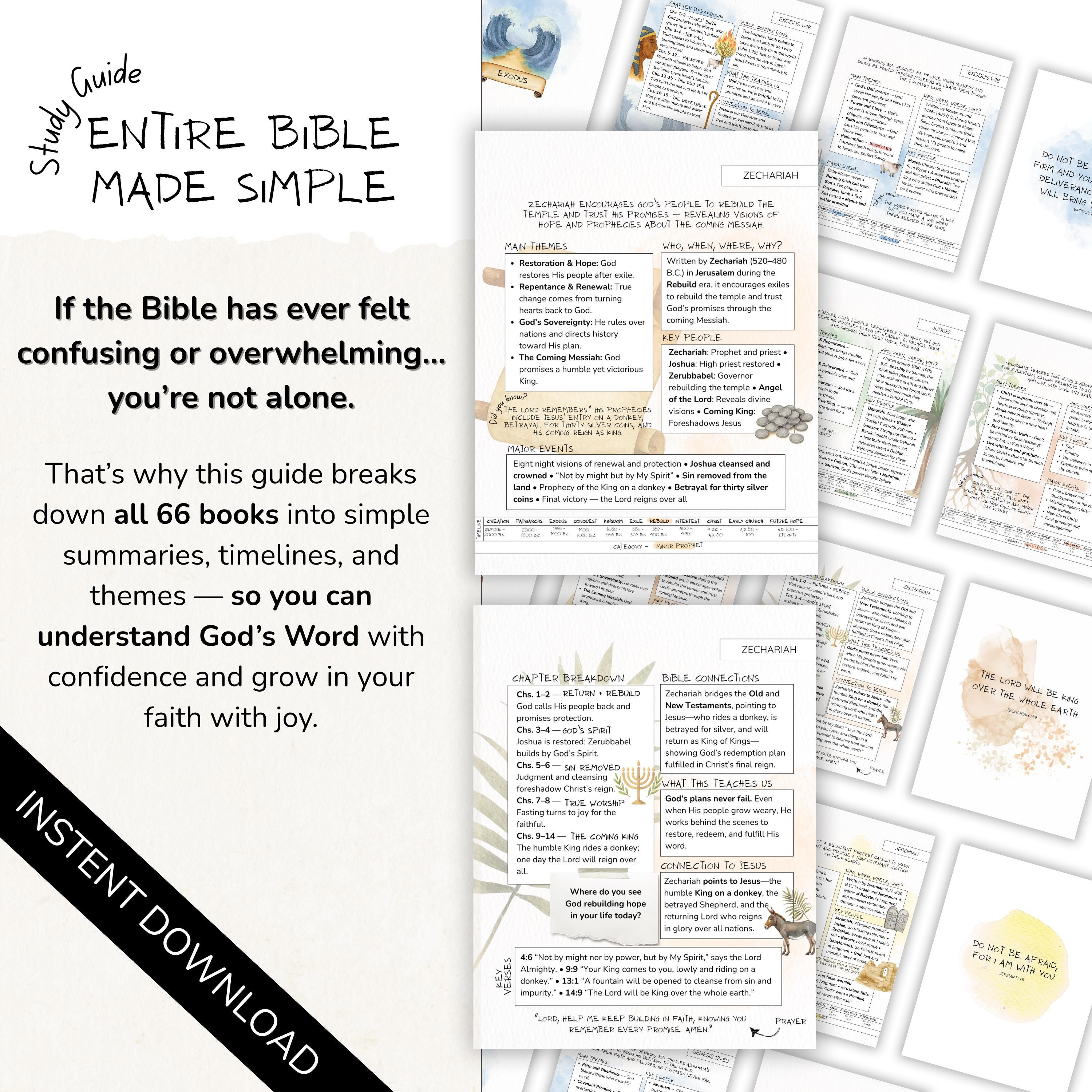Entire Bible Made Simple Bible Study Guide, Download PDF, Printable for ...