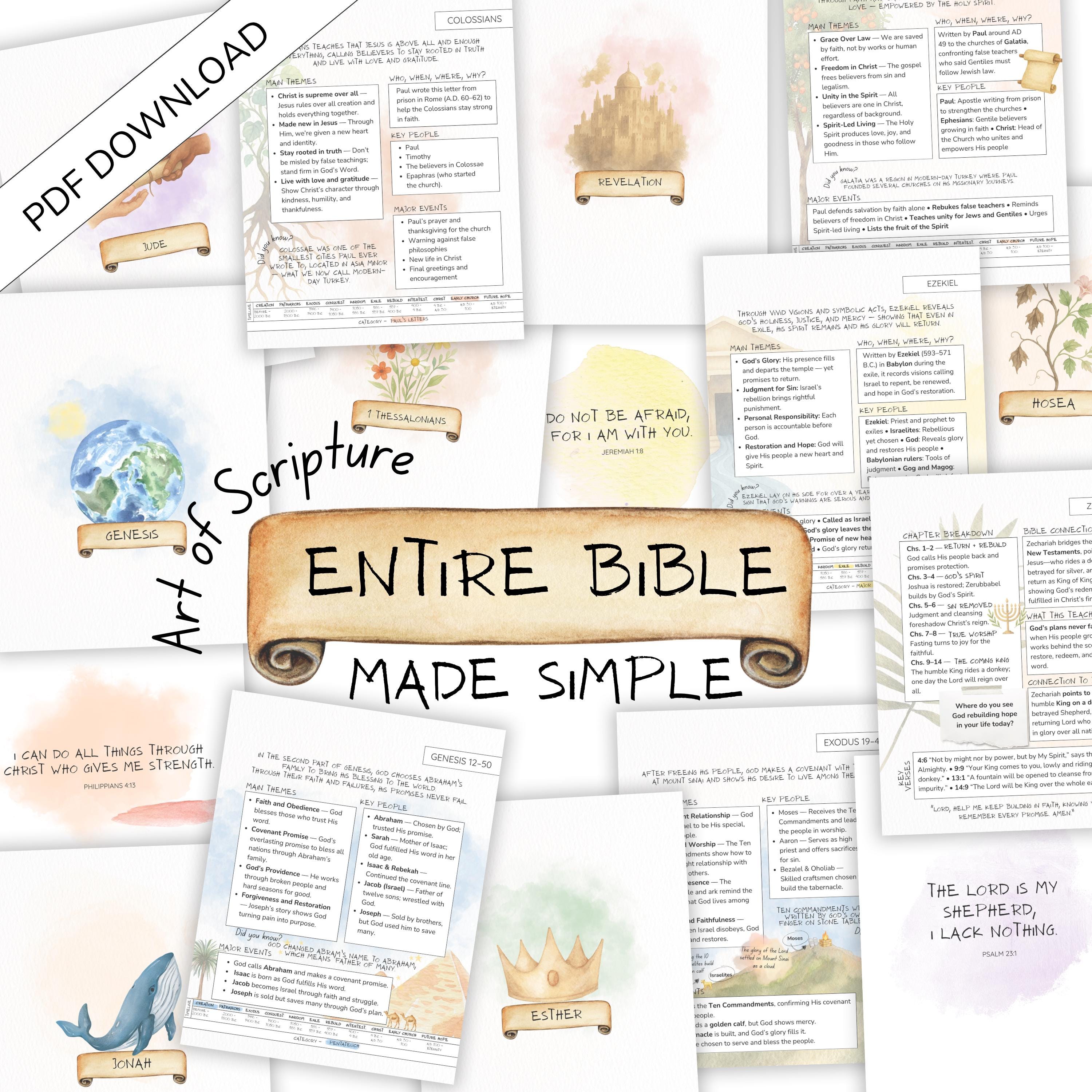 Entire Bible Made Simple Bible Study Guide, Download PDF, Printable for ...