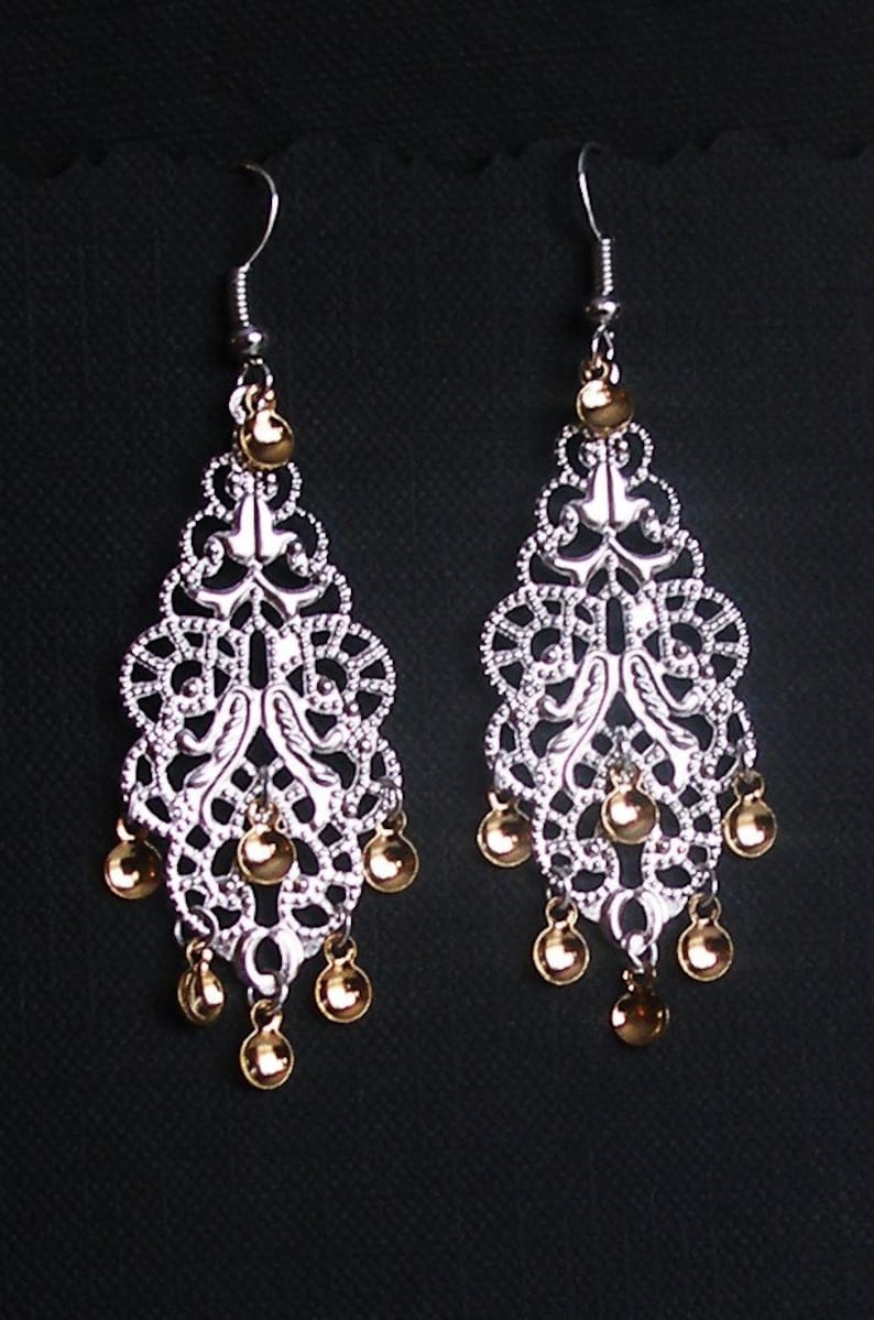 Kjerstin Traditional Norwegian Filigree Solje Style Earrings - Etsy