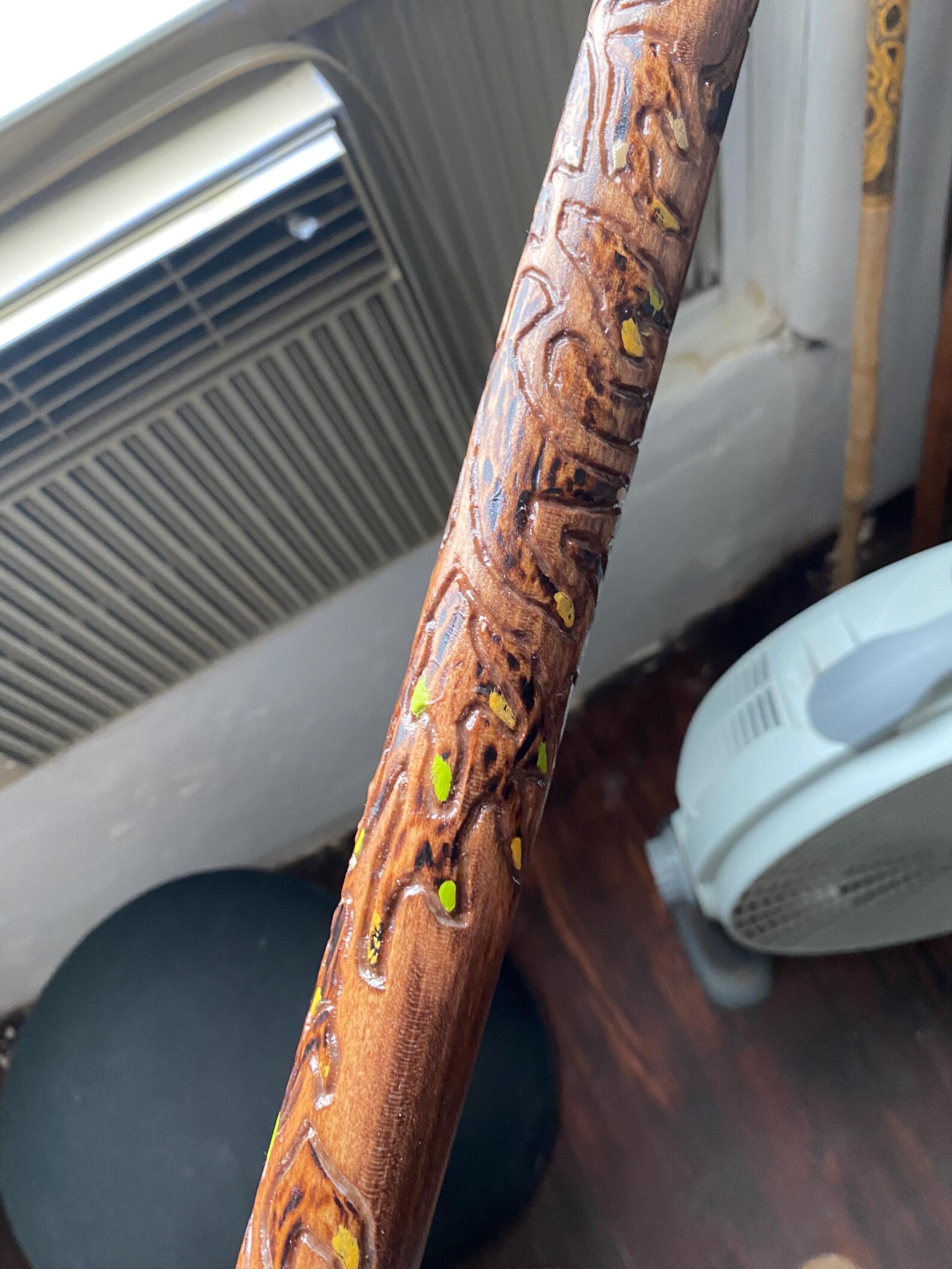 48 Inch Walking Stick Depicting Phoenix Motif - Etsy
