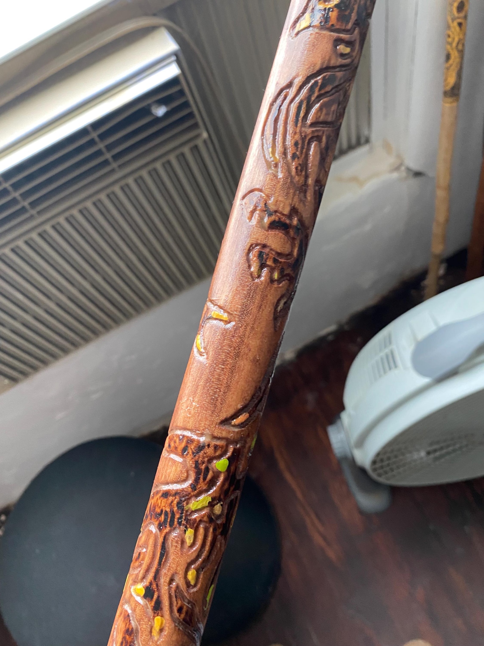 48 Inch Walking Stick Depicting Phoenix Motif - Etsy