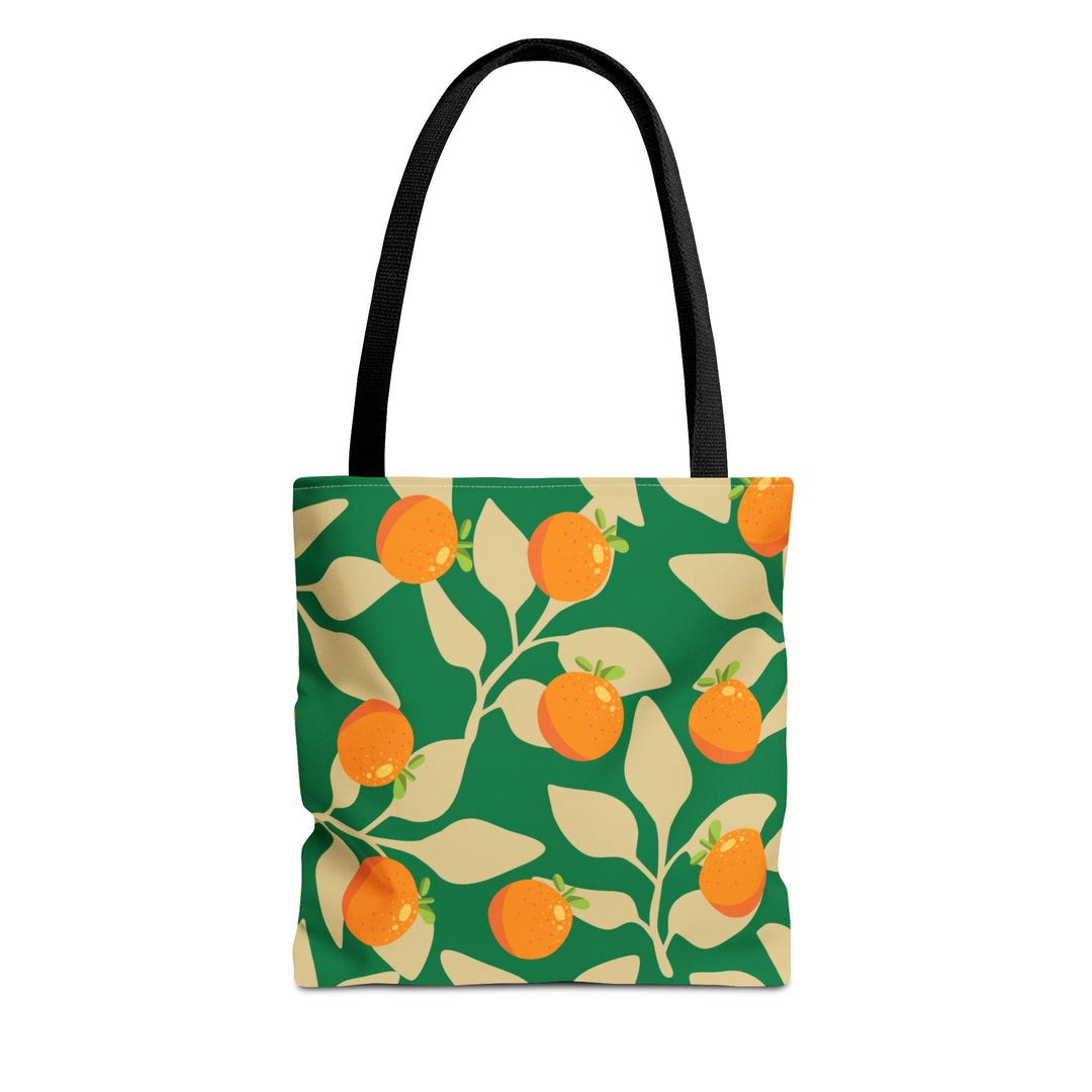 Vibrant Citrus Tote Bag, Eco-friendly Carryall, Stylish Grocery Bag ...