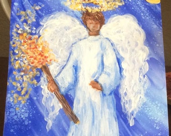 Angel Boy Painting - Etsy