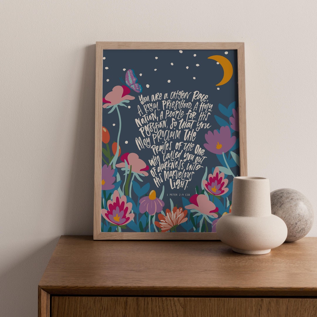 Modern Boho Bible Verse Printable, Christian Wall Art, Inspirational ...