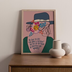 Boho Bible Verse Wall Art, Trendy Girl Print, Christian Decor, Quote ...