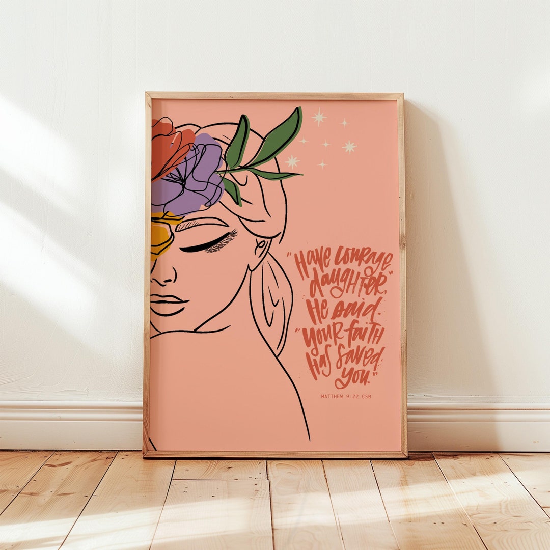 Boho Wall Art, Trendy Girl Bible Verse Printable, Christian Decor ...