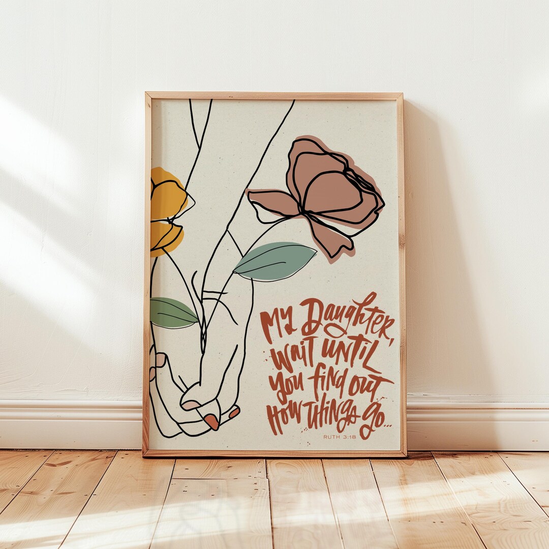 Boho Bible Verse Wall Art, Bohemian Print, Christian Decor, Quote Print ...