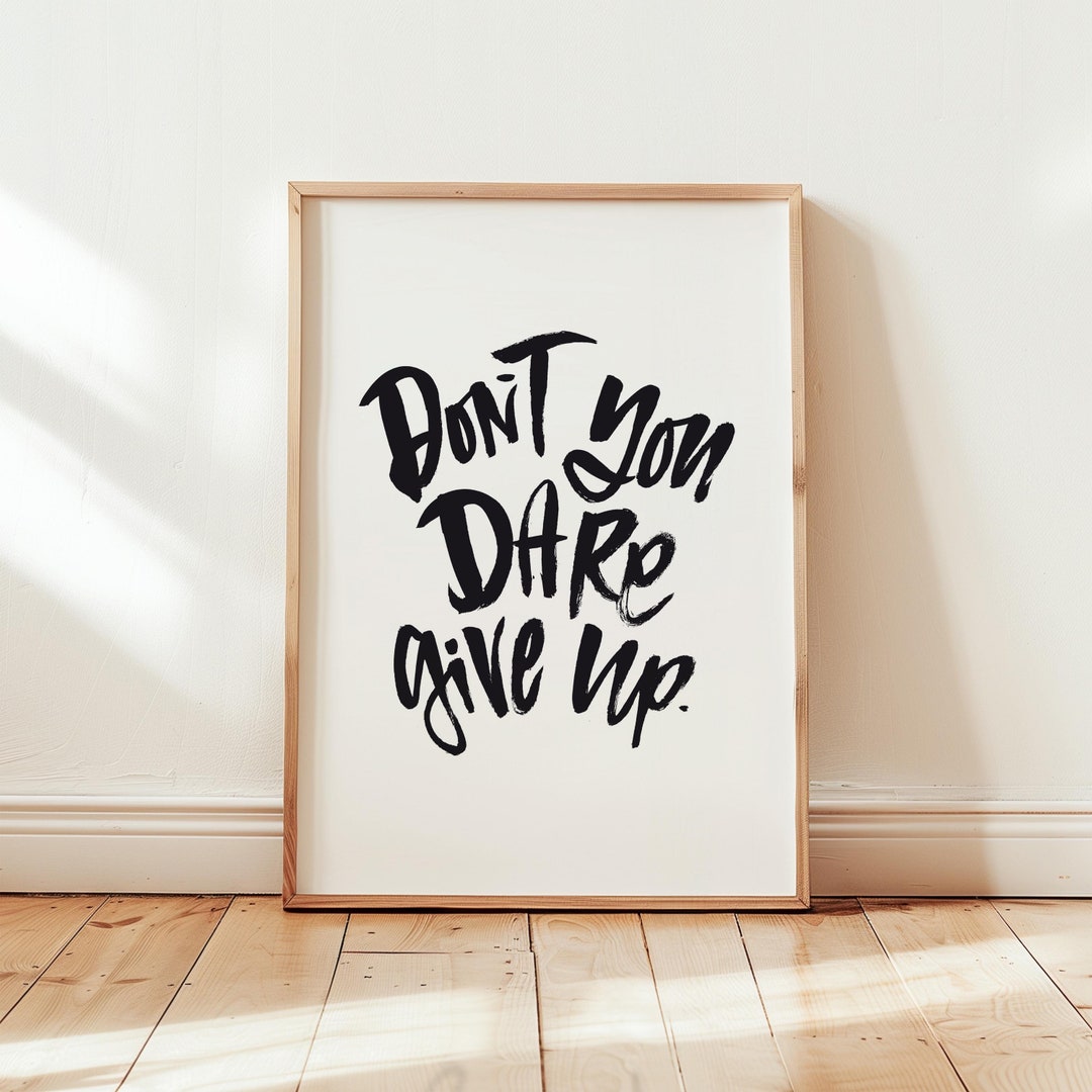 Classroom Printable Don't Give up Wall Print, Teacher Wall Print ...