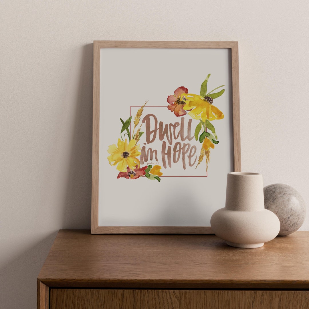 Boho Fall Hope Scripture Art, PRINTABLE WALL ART, Hand Lettered Bible ...